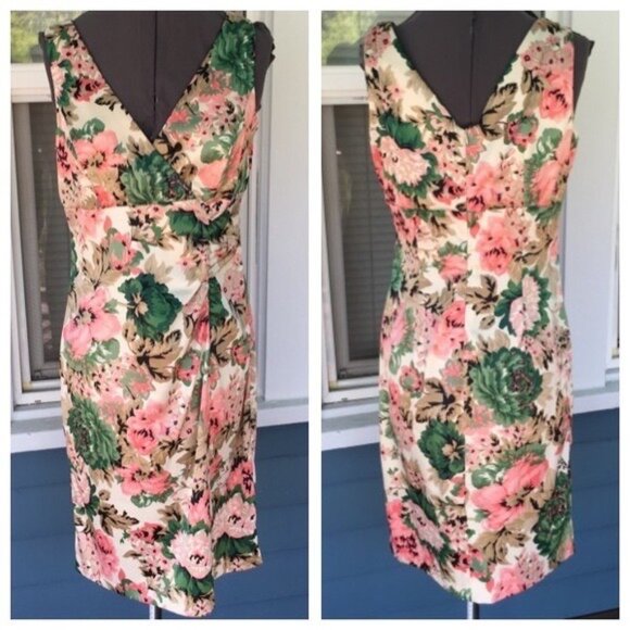 Donna Ricco | Dresses | Nwt Donna Ricco New York Floral Dress Size 2 ...